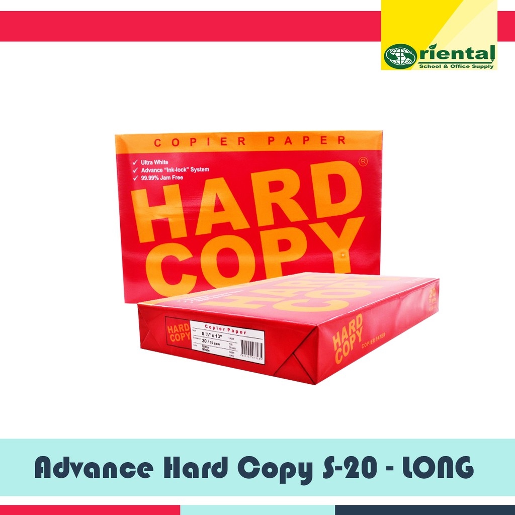 1 Ream Hard Copy Short A4 Long Bond Paper - Copy Paper - Substance 20 ...