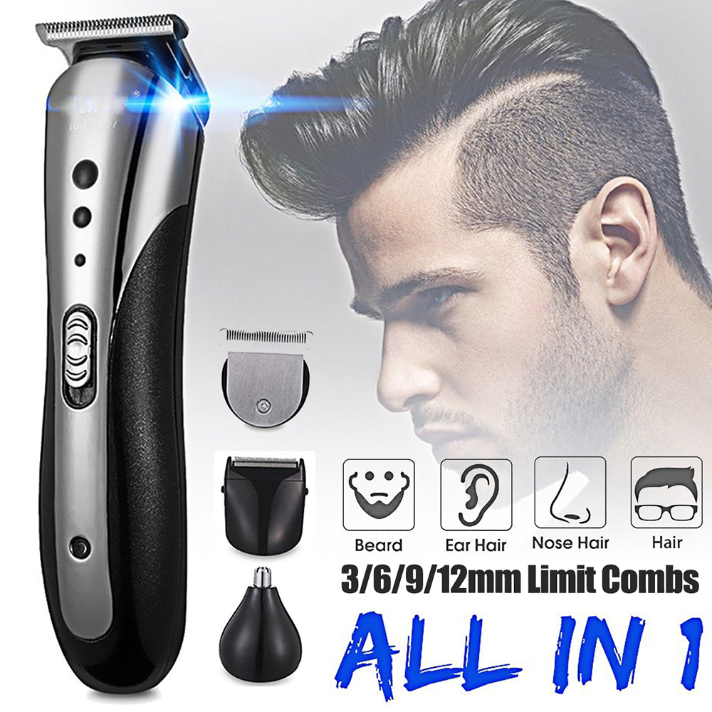 Kemei KM-1407 3 in 1 electric trimmer rechargeable razor | Lazada PH