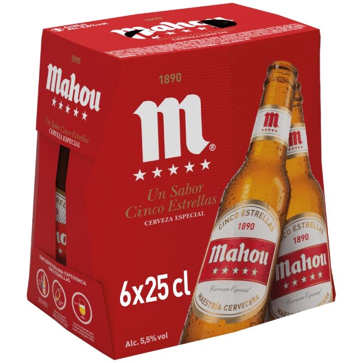 Mahou Cinco Estrellas Cerveza Especial Beer 6 x 250mL | Lazada PH