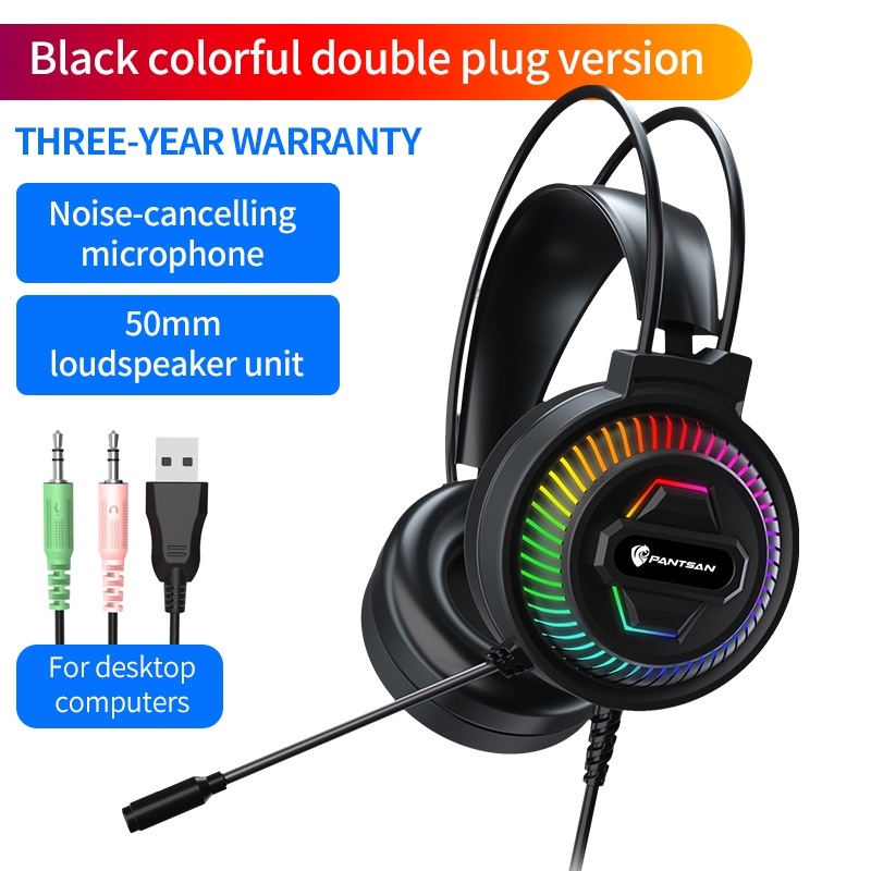 【Free Splitter】G58 Gaming Headset With Mic Noise Canceling Surround ...