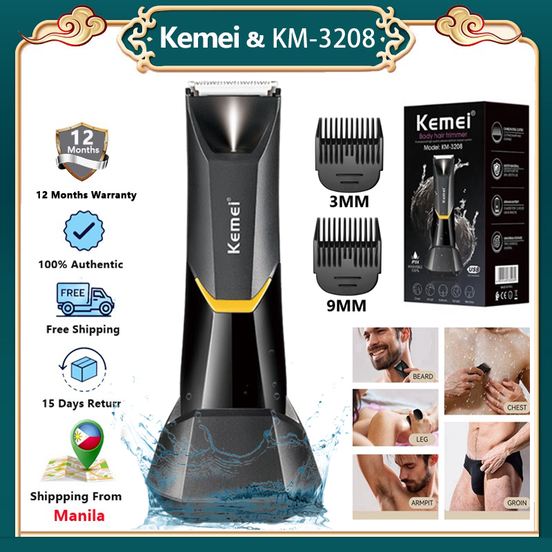 Kemei KM-1838 Groin Area Hair Trimmer Lawn Mower Ceramic Blade Waterproof Wet Dry Clippers Hair ...