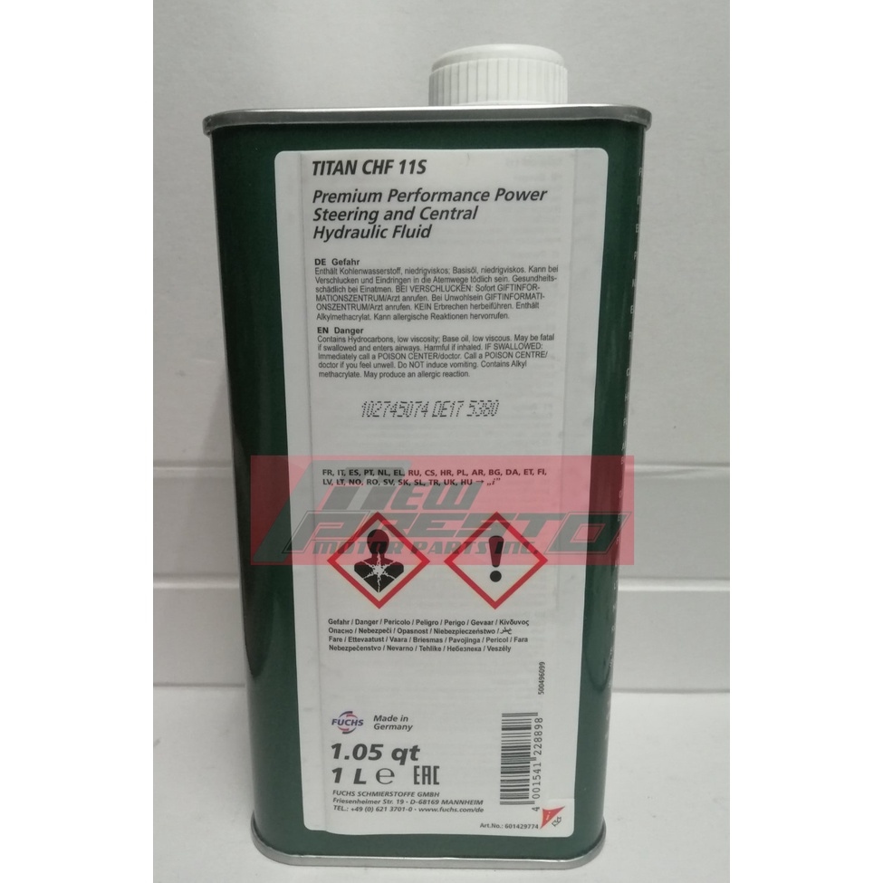PENTOSIN CHF 11S Power Steering Fluid 1L | Lazada PH