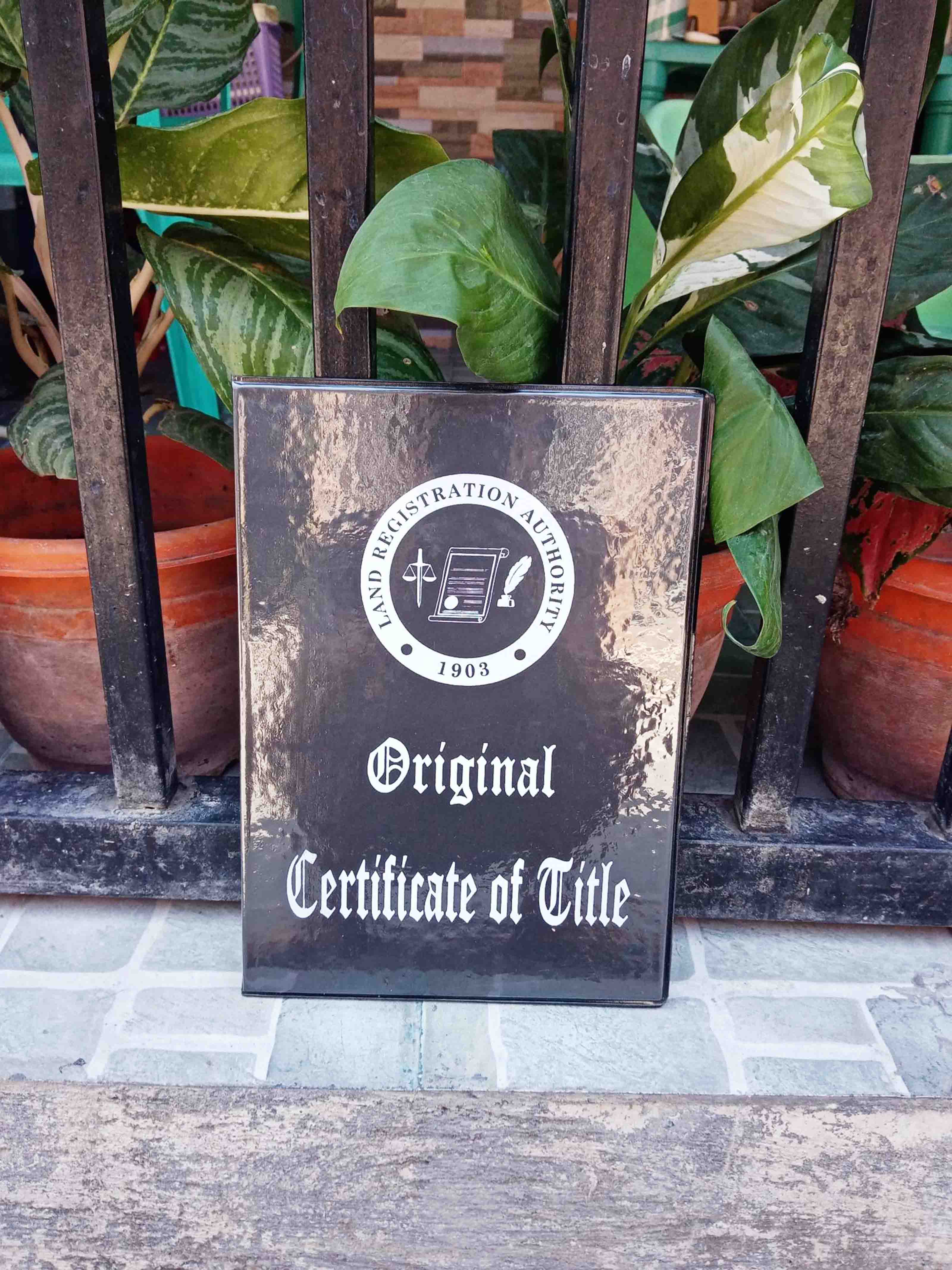 A4 size/Land Title holder/Land certificate holder/transfer title holder ...