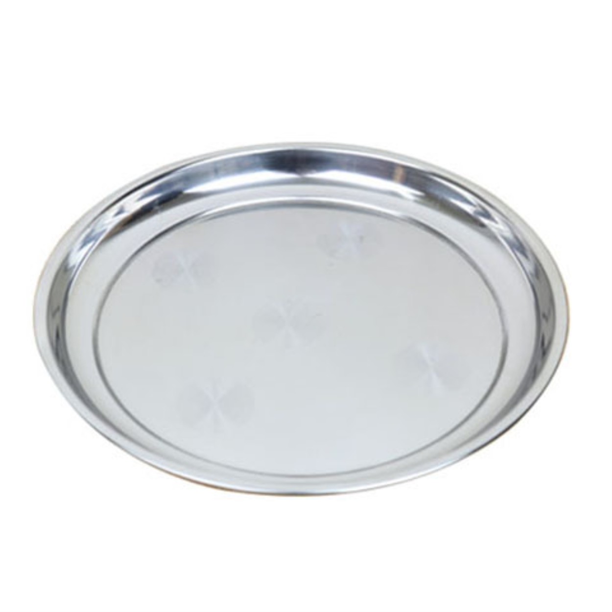 [COD] Intestine powder plate stainless steel round large shallow flat ...