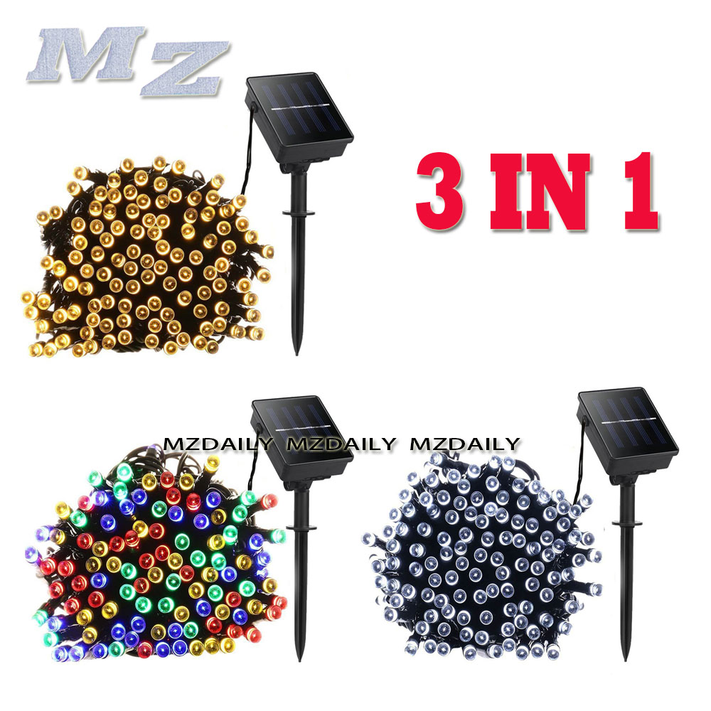 MABUHAY STAR Solar 100 led string fairy light party outdoor Christmas ...