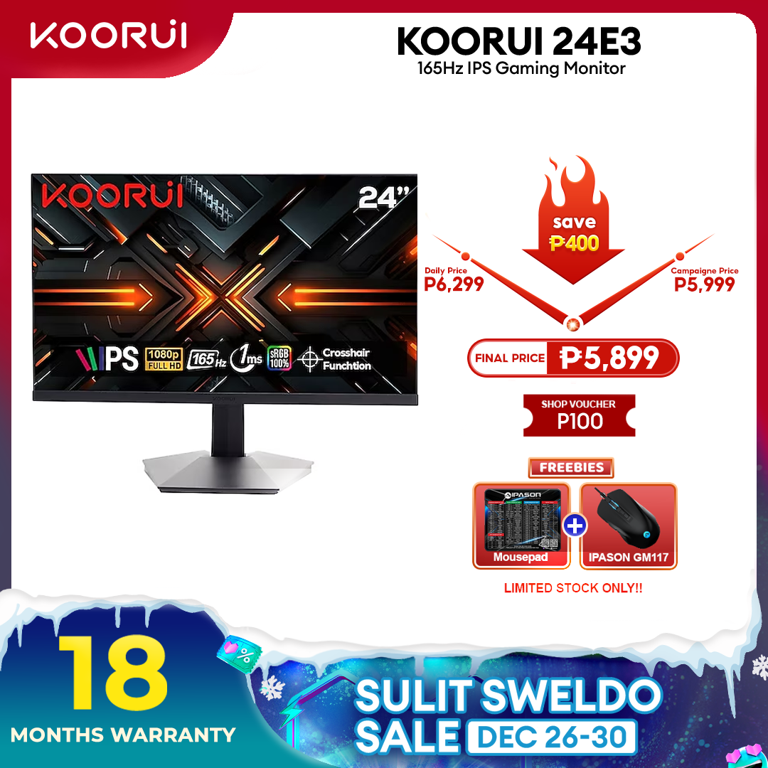 KOORUI 24E3 upgrade model (powered by HKC) 24" Gaming Monitor 200Hz ...