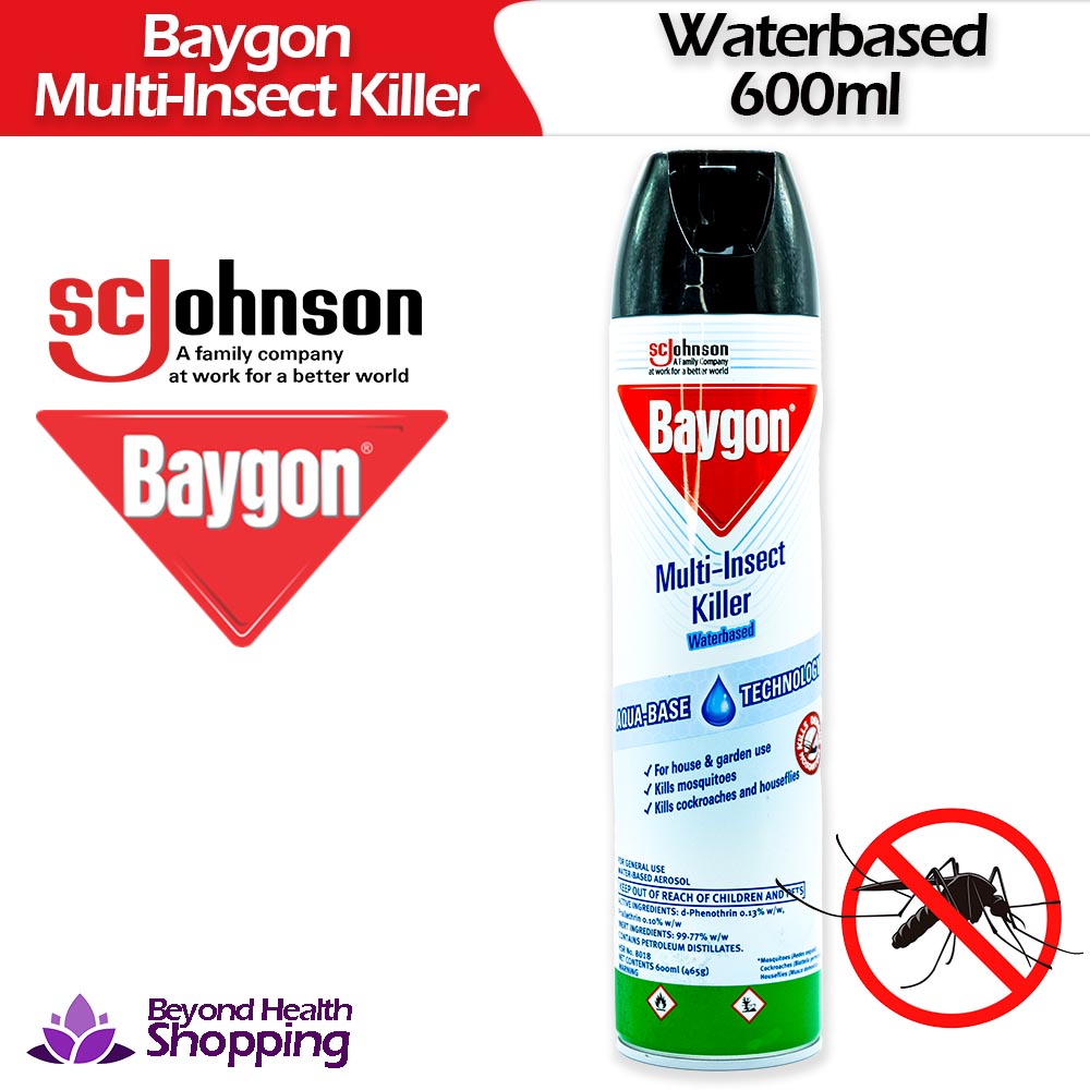 Baygon Multi-Insect Killer Aqua Based Technology 600ml Beyond Heallth ...