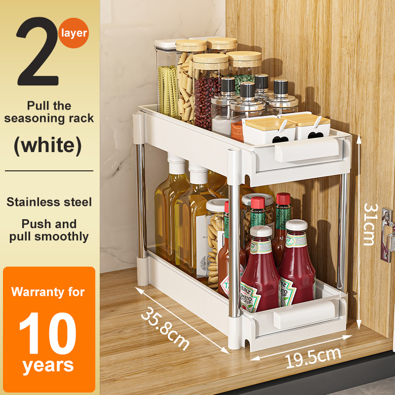 Pull-out Kitchen Storage Rack Bowl and Dish Rack Drawer Type ...