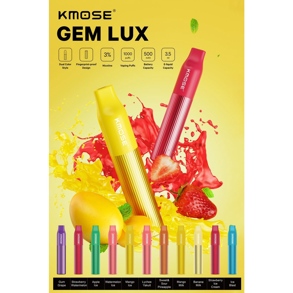 Kmose gum 1000puffs 2500 puffs | Lazada PH