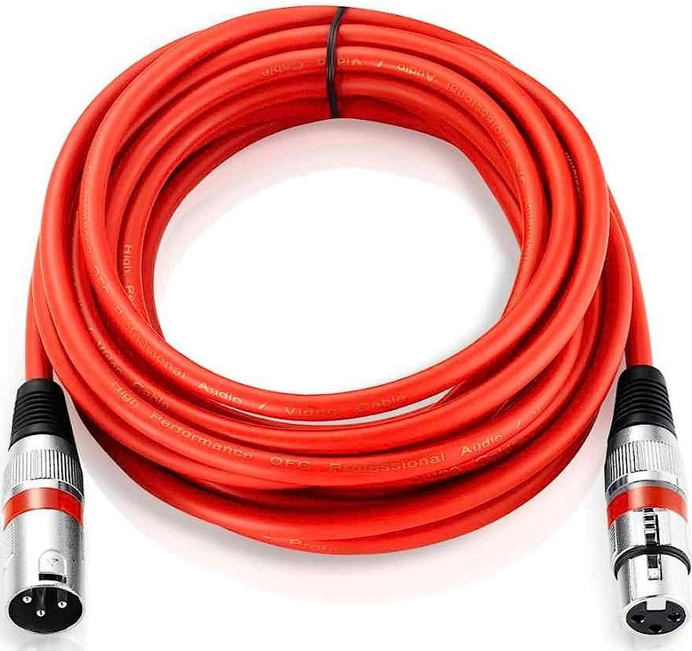 Premium 3-Pin Male XLR to Female XLR Microphone Cable Plug for Audio ...