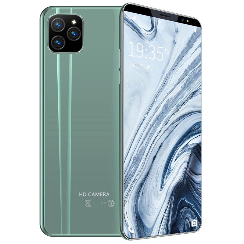 I13 5.8 Inch Android Phone with 512MB+4G Green Android Smartphone, Rear ...