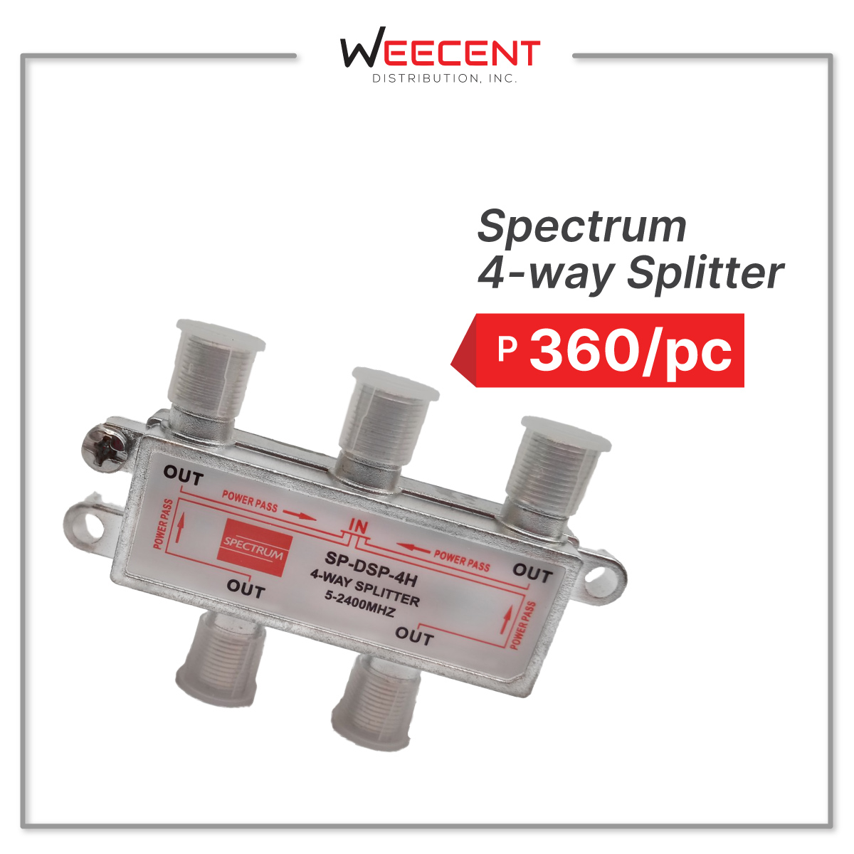 SPECTRUM 4-WAY SPLITTER | Lazada PH