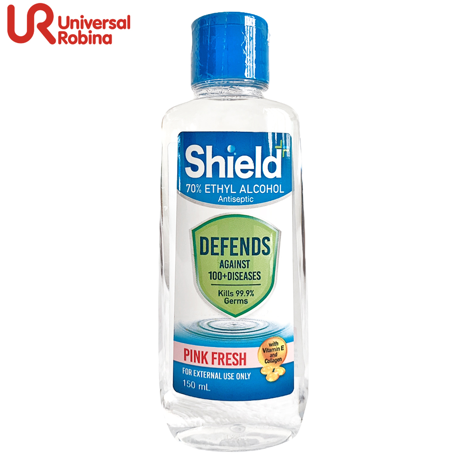 Shield+ 70% Ethyl Alcohol 150ml - Pink Fresh - Disinfectant - Shield ...
