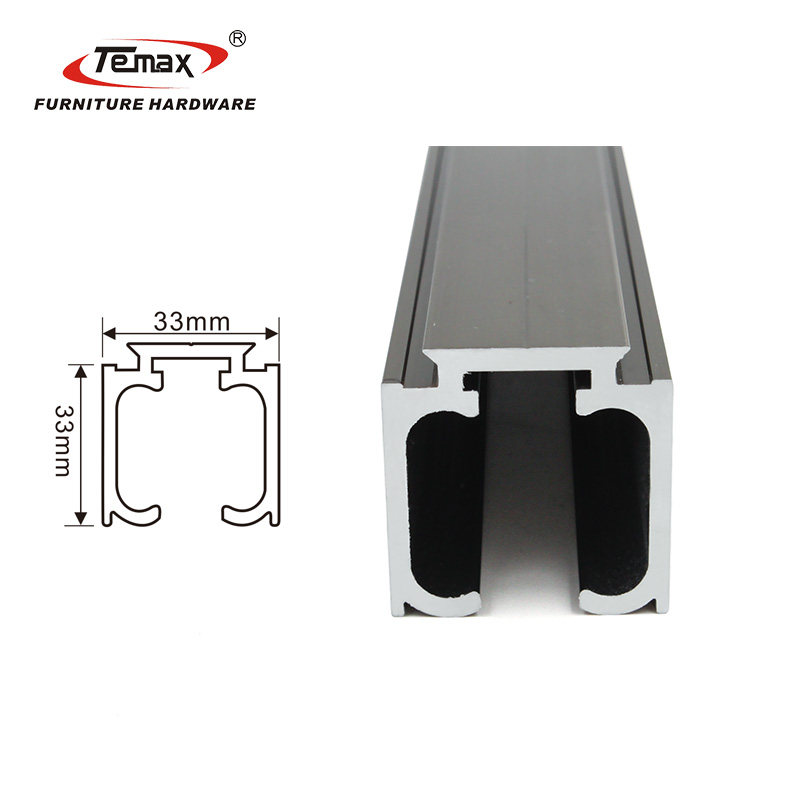 Two-Way Buffer Sliding Door Pulley Track Kitchen Solid Wood Door ...