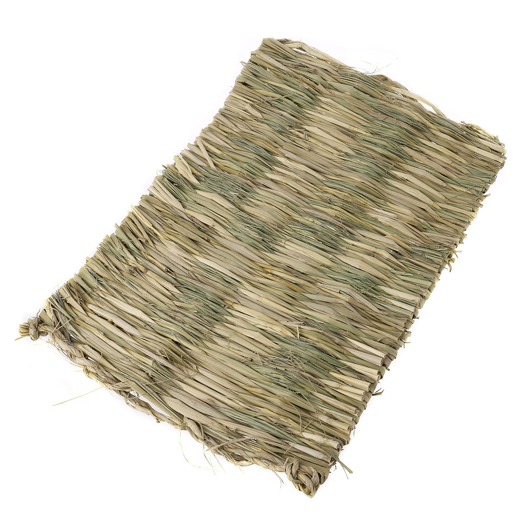 Rabbit Grass Mat Woven Bed Bunny Bedding Natural Hay Mat Chew Toy for ...