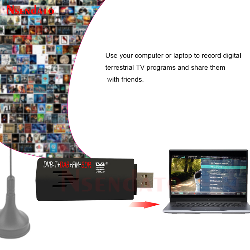 Digital USB2.0 USB TV Stick Dongle FM DAB DVB-T RTL2832U R860 for SDR ...