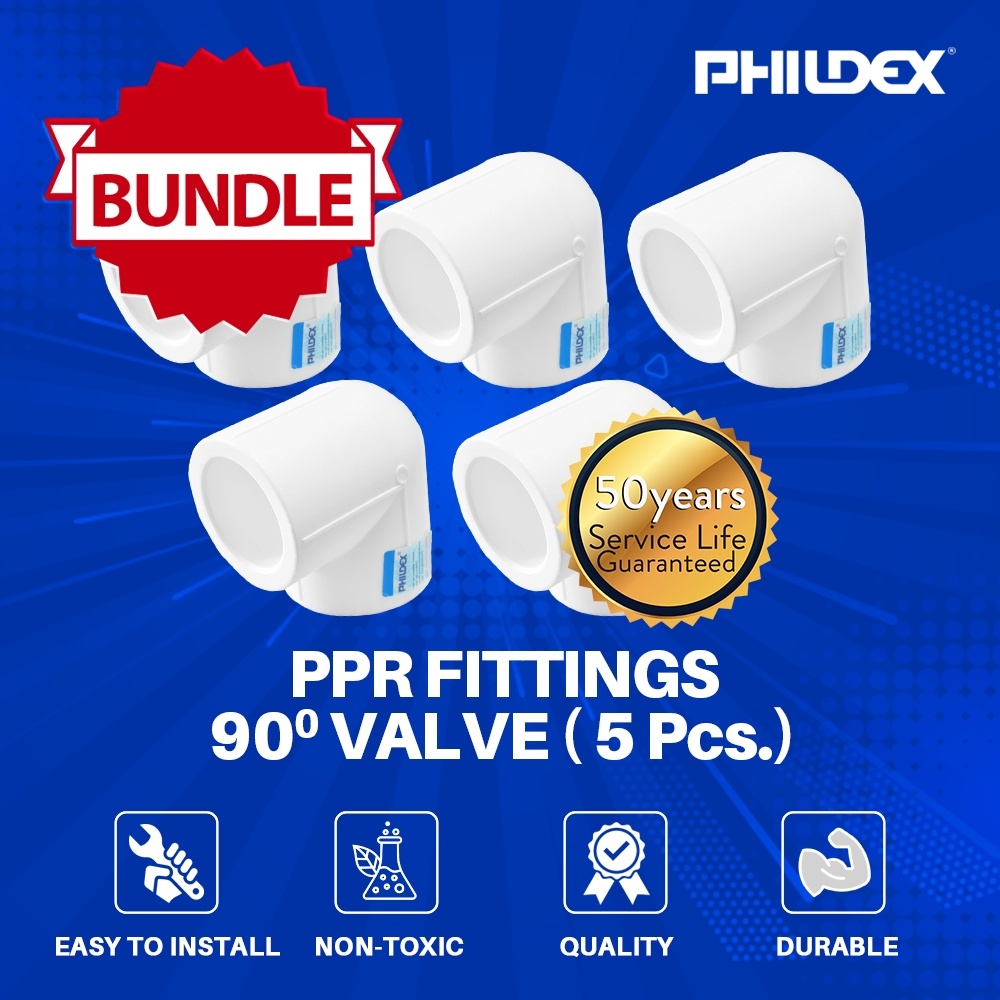 PHILDEX BUNDLE PROMO PPR Fittings - 90 Degree Elbow | Lazada PH