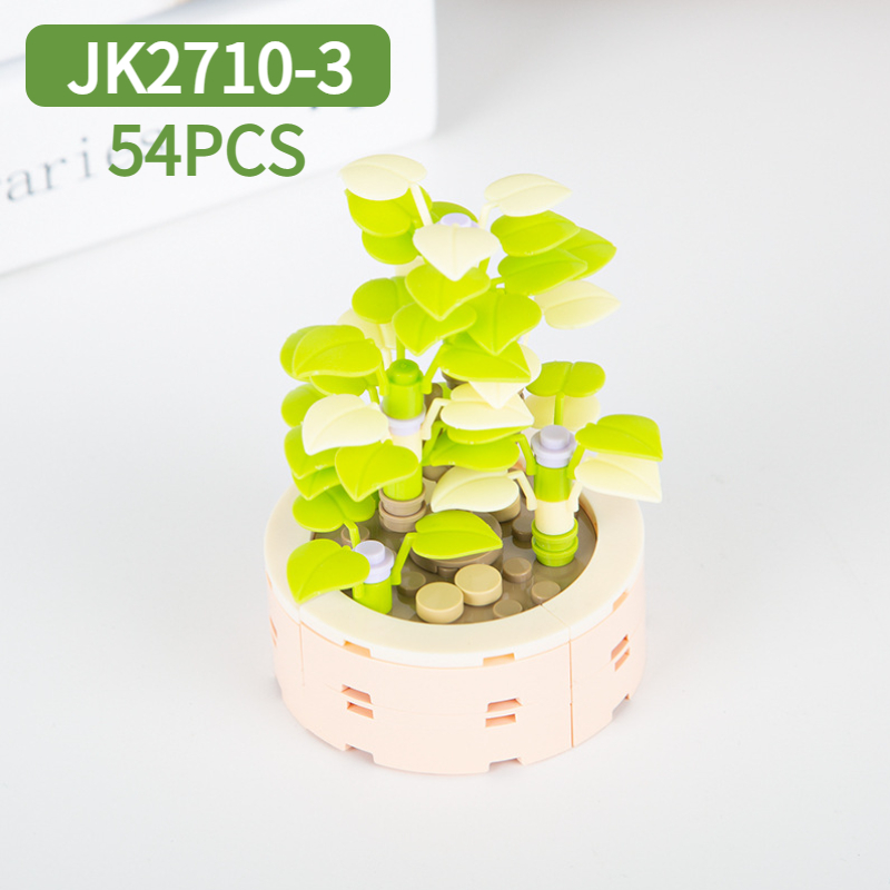 Flowers Bouquet Building Blocks Cute Girly Heart Potted Succulent ...