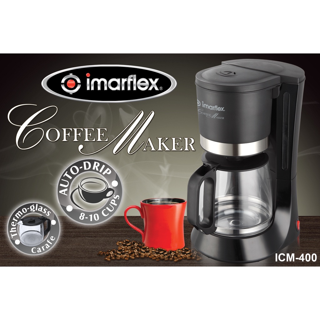 Imarflex ICM-400 Coffee Maker (Black) | Lazada PH