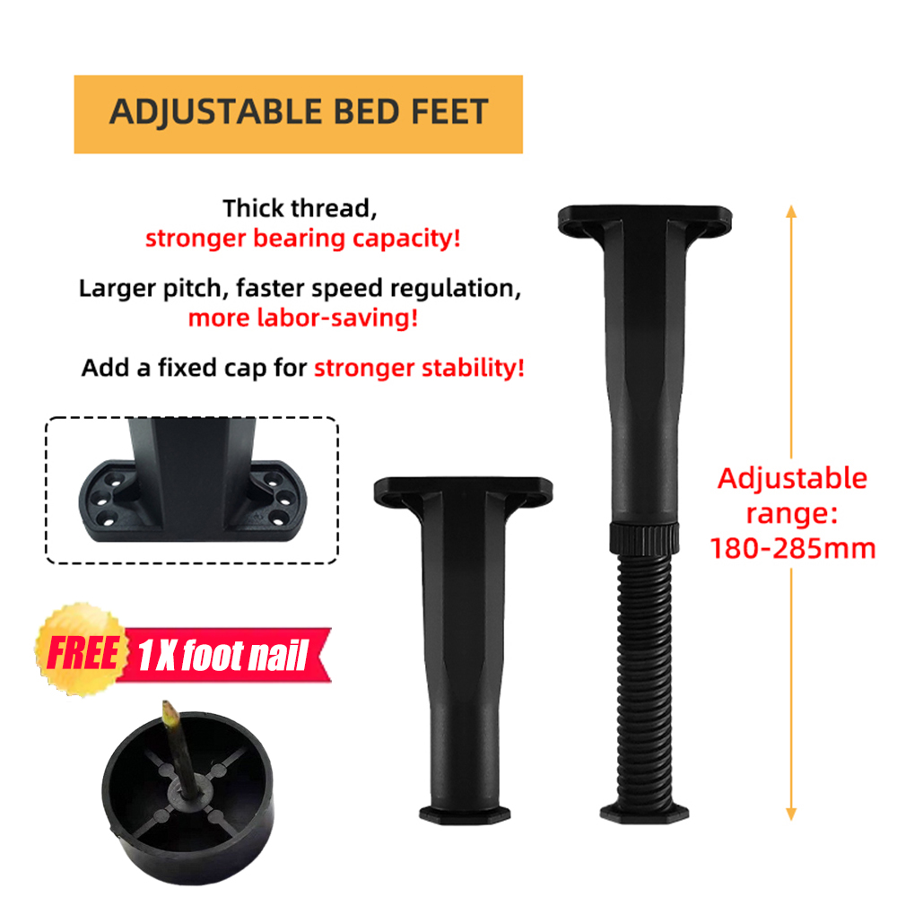 Adjustable Height Rubber Footings Furniture Table Legs ,For Bed ...