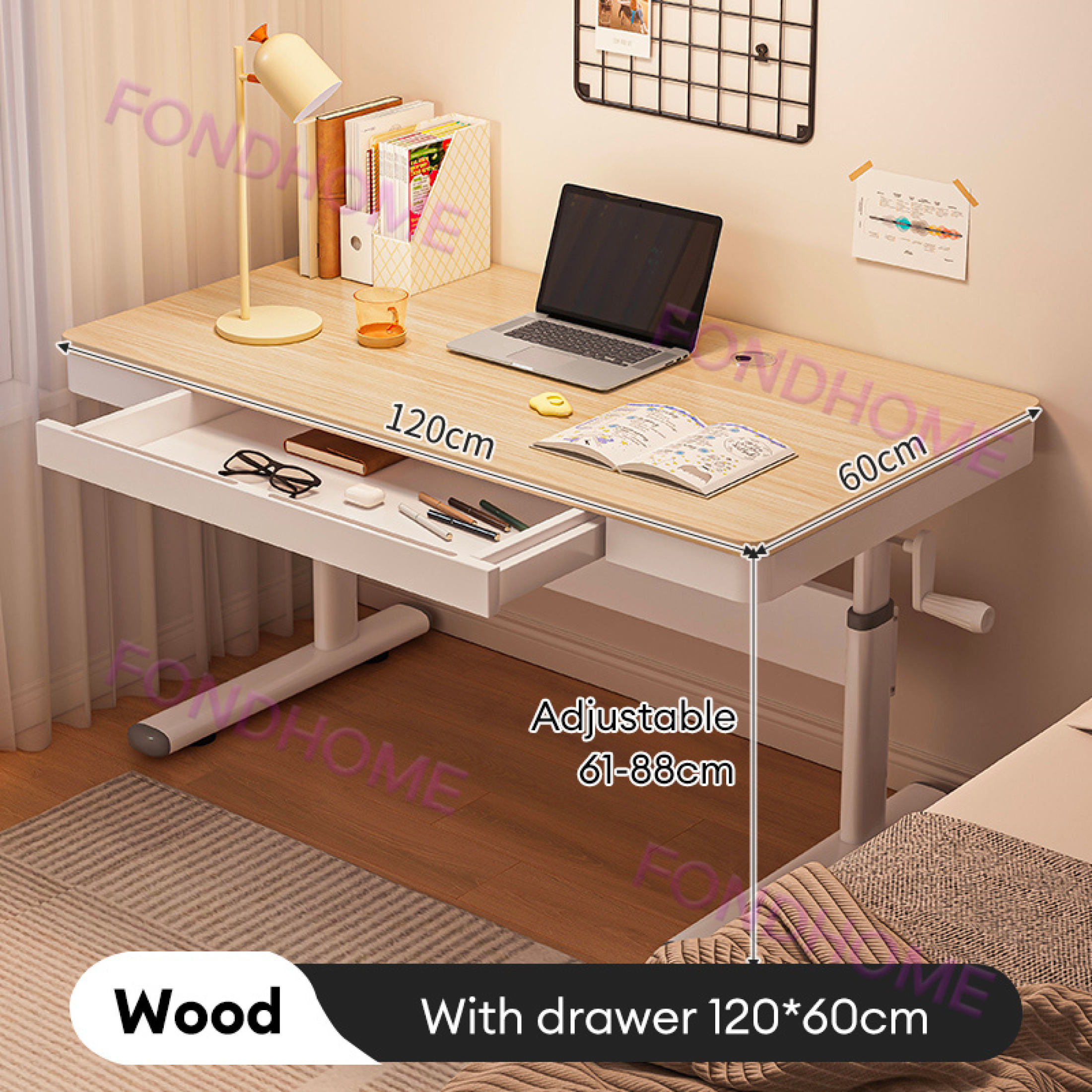 [Adjustable] 80/100/120cm Office Table Computer Table Study Table Desk ...