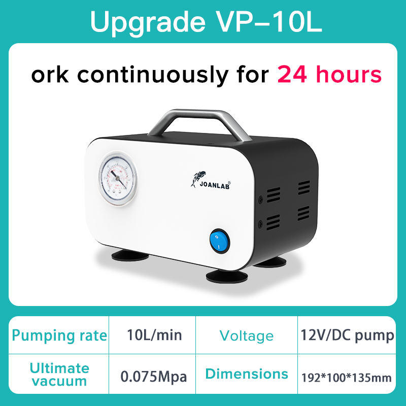 JOANLAB DC 12v Mini Oil-free Diaphragm Vacuum Pump Laboratory Filter Pump Portable Negative ...