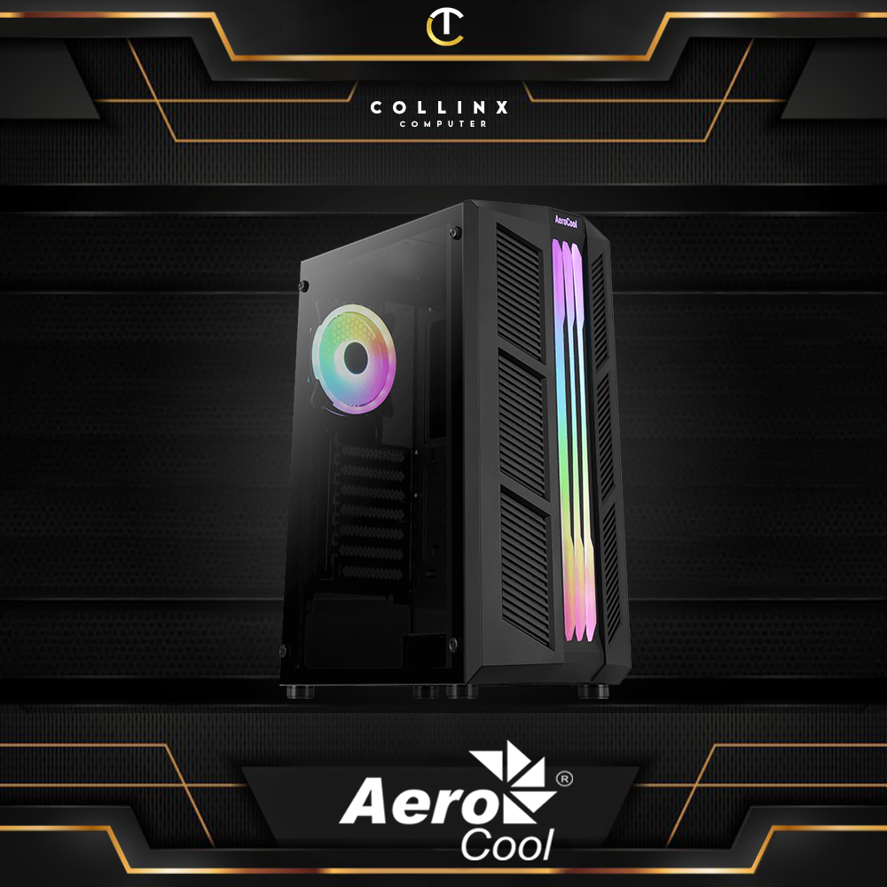 Aerocool Prime RGB Gaming Case | ATX Tempered Glass | For PC Desktop ...