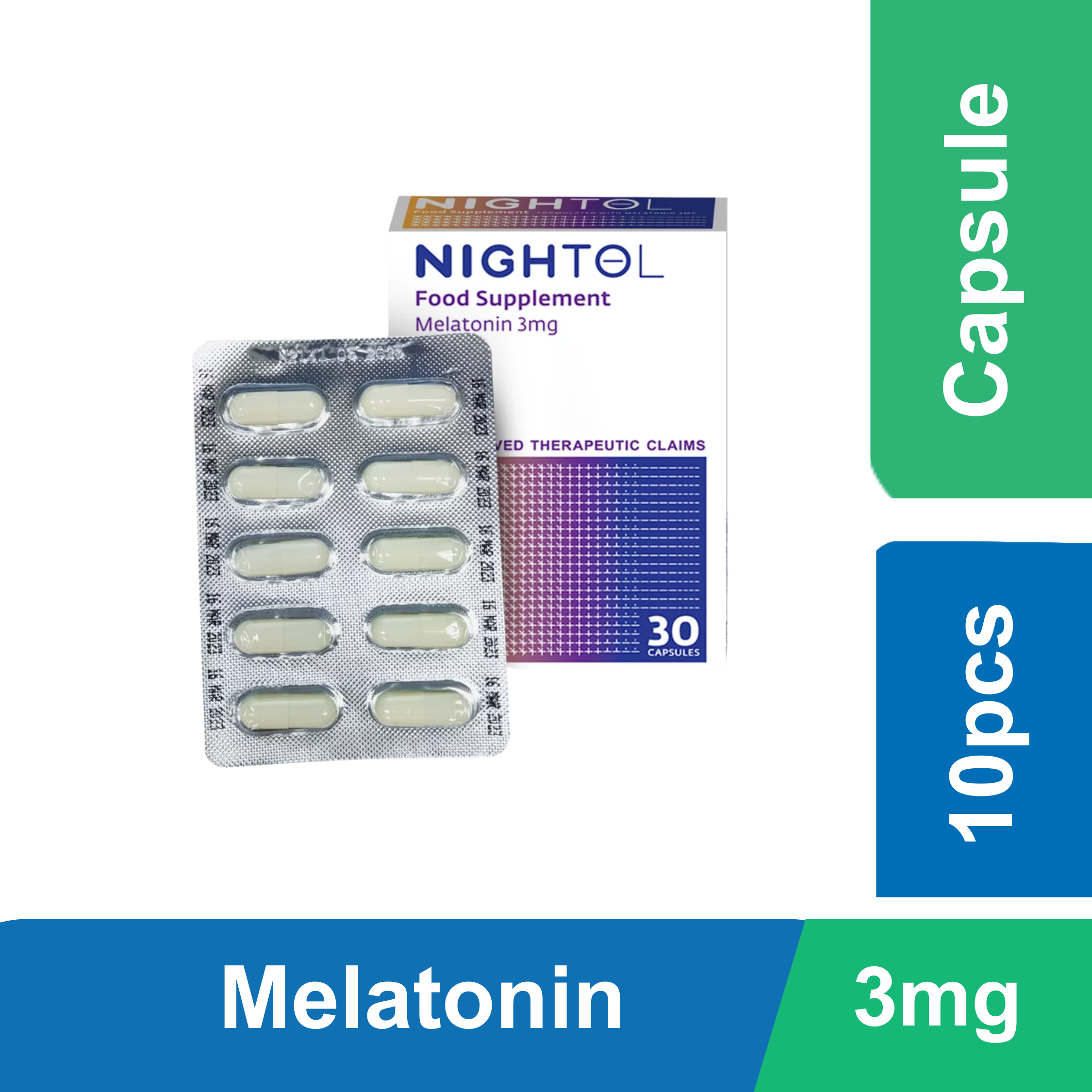 Nightol Melatonin 3mg Capsule l 10 Pieces | Lazada PH