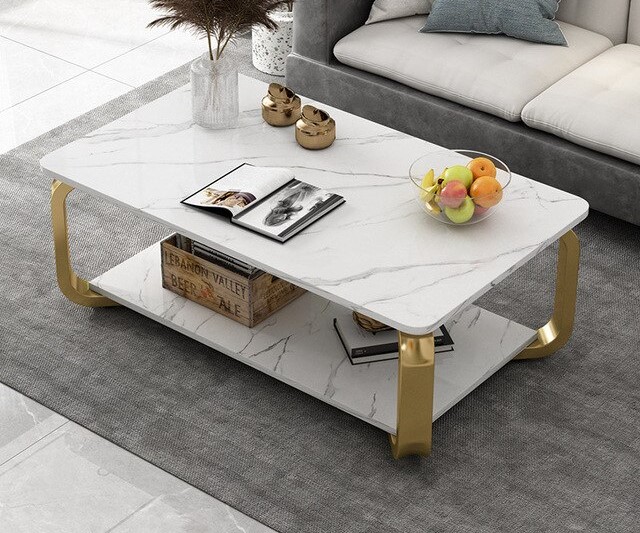 Marble Center Table Nordic Living Room Coffee Table / Luxury Minimalist Design Coffee Table ...