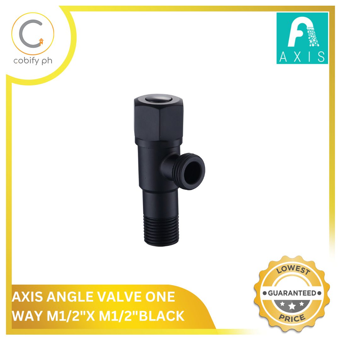 AXIS Angle Valve 1-Way M1/2" X M1/2" Black | Lazada PH