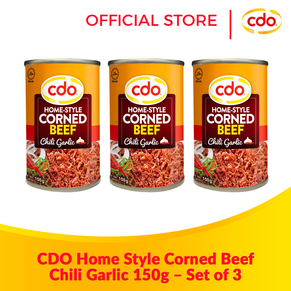CDO Home-Style Corned Beef Chili Garlic 150g - Pack of 3 | Lazada PH