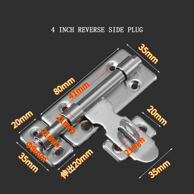 Stainless Steel Bolt Door Latch Door Buckle Wood Door & Window Anti ...