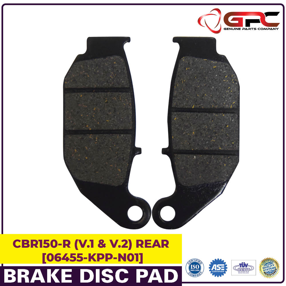 GPC Honda CBR150-R (V.1 & V.2) Rear Brake Disc Pad Set [06455-KPP-N01 ...