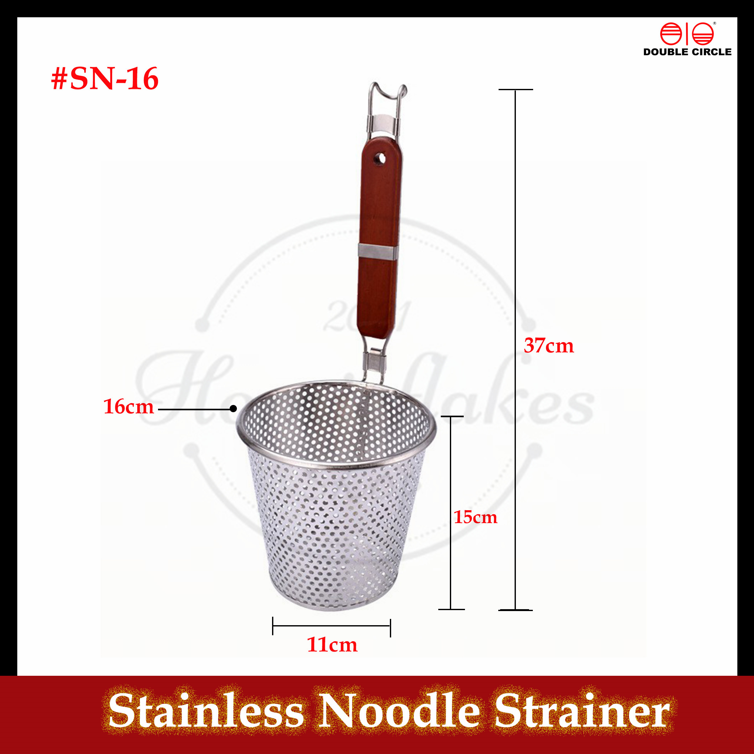 Double Circle Stainless Noodle Strainer/Mesh Food Strainer Basket SN ...