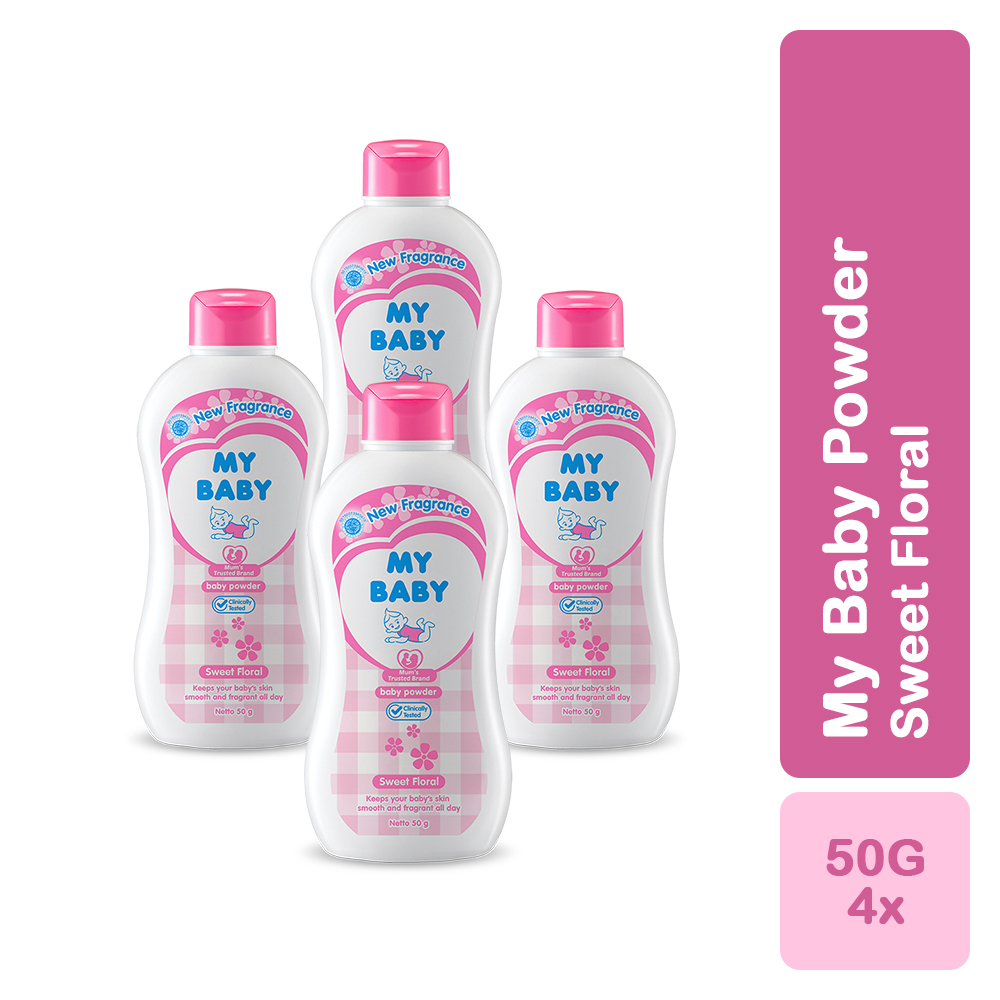 4 Pack of My Baby Powder - Sweet Floral 50g | Lazada PH