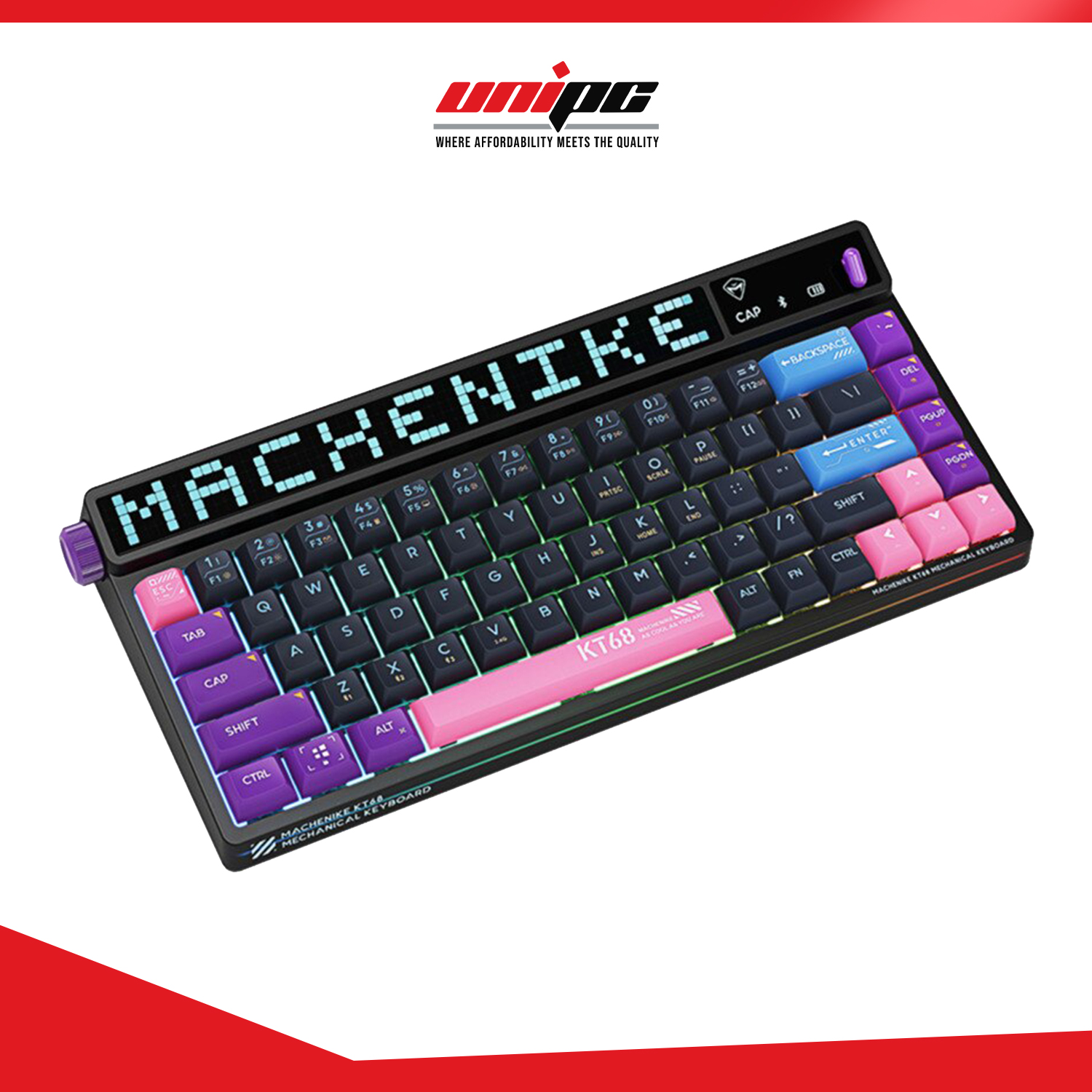 Machenike KT68 Pro Smart Screen Mechanical Keyboard 65% Form Factor ...