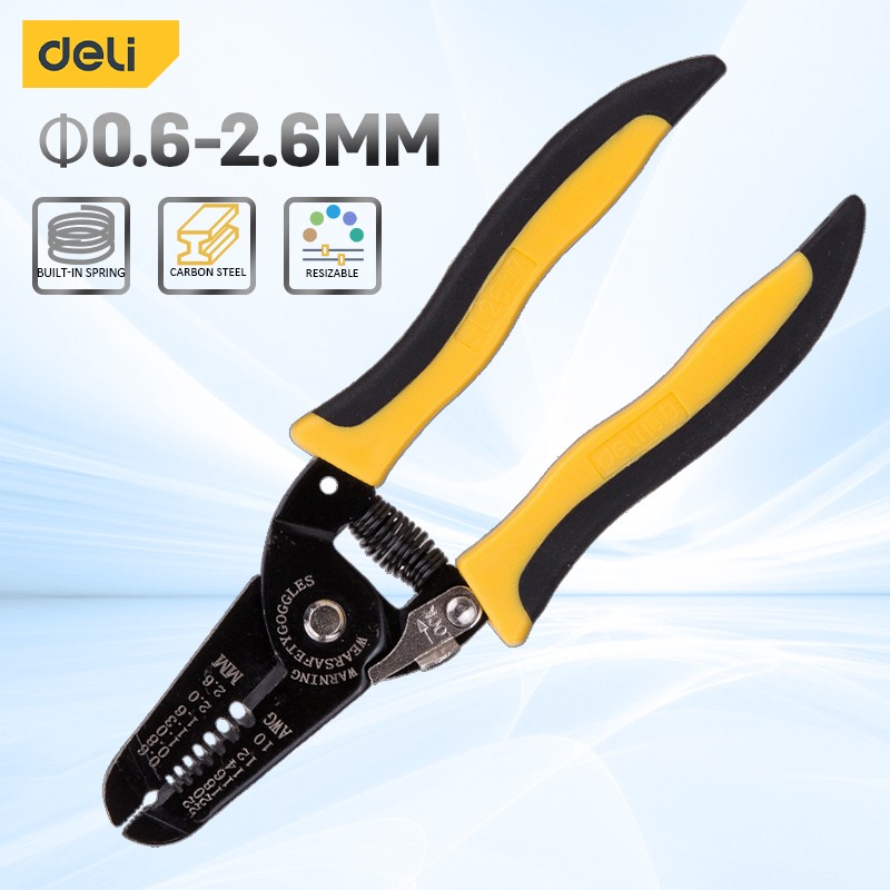 Deli 7in1 Automatic Wire Striper Cutter Stripper Pliers Multi ...