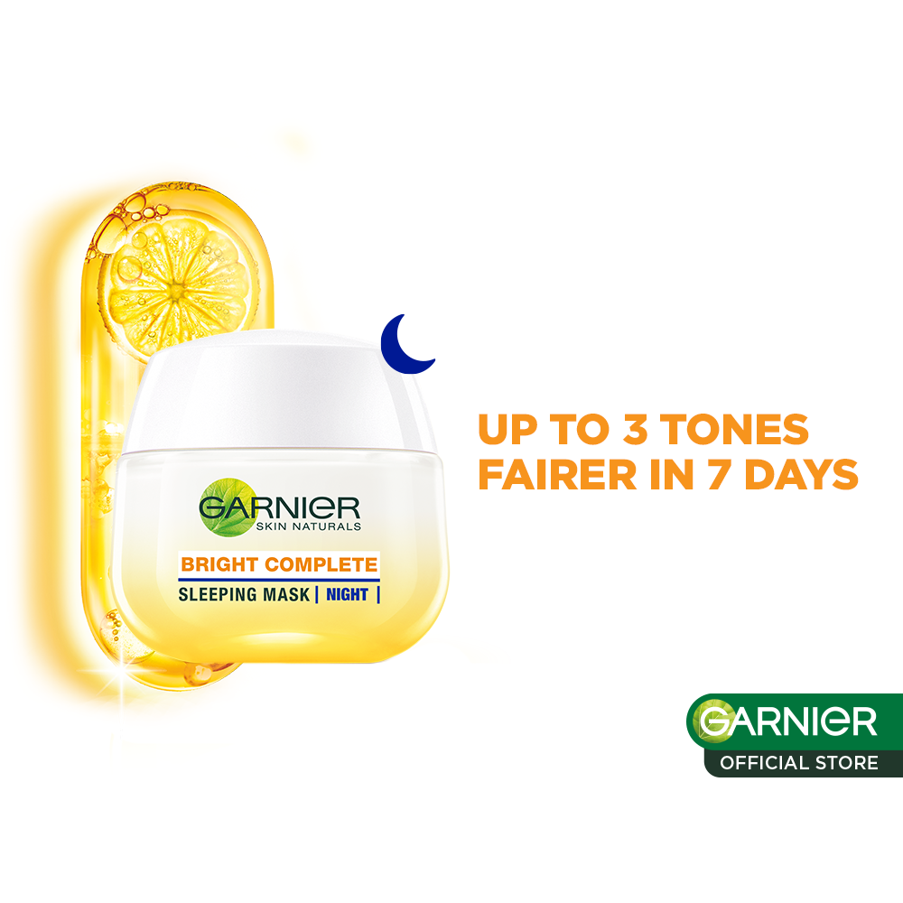 Garnier Bright Complete Brightening Night Cream: Yoghurt Sleeping Mask ...