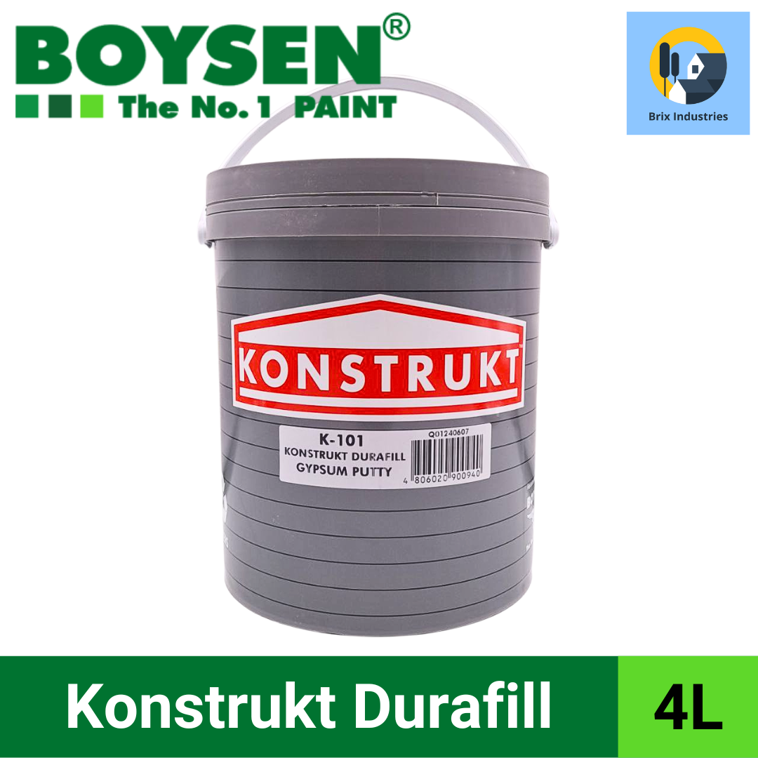 Boysen Konstrukt Durafill Gypsum Putty 4 Liters (Gallon) K-101 Brix Industries Manila | Lazada PH