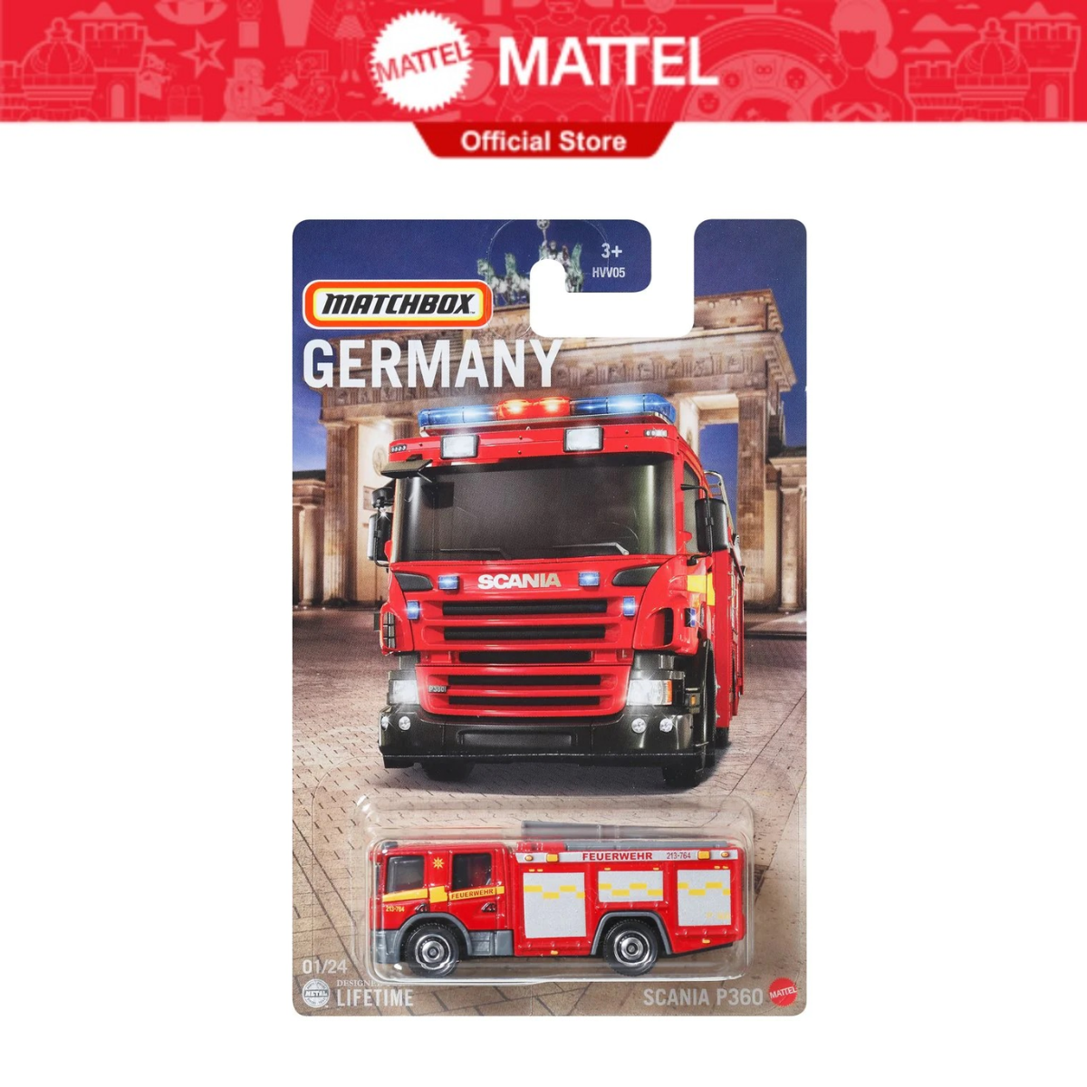 Matchbox 1:64 Die-cast Europe Assortment Vehicle Scania P360 Fire ...