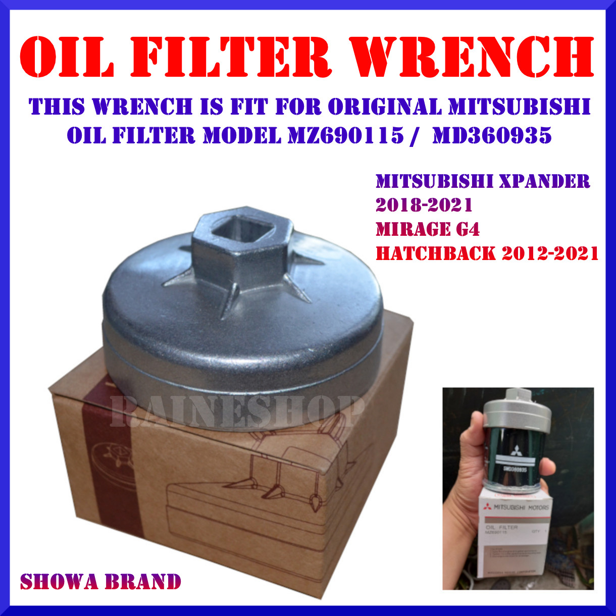 Oil Filter Wrench for Orig Mitsubishi Oil Filter MZ690115 / MD360935 ...