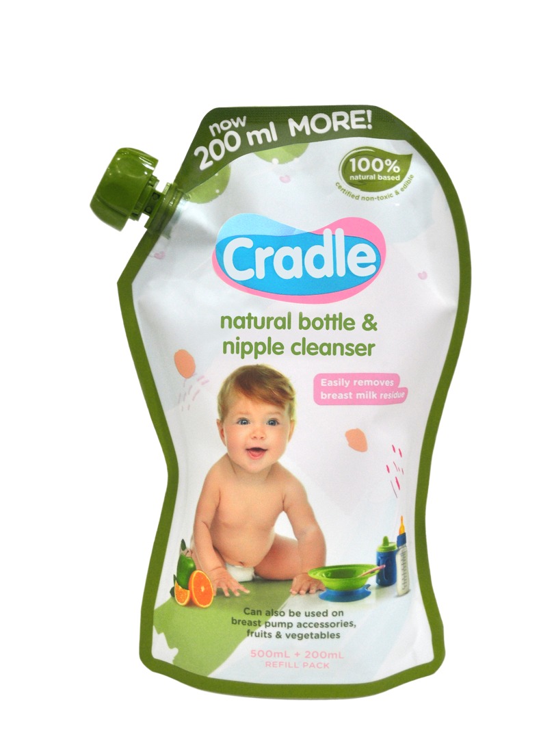 Cradle Natural Bottle and Nipple Cleanser 700ml Refill Pack | Lazada PH