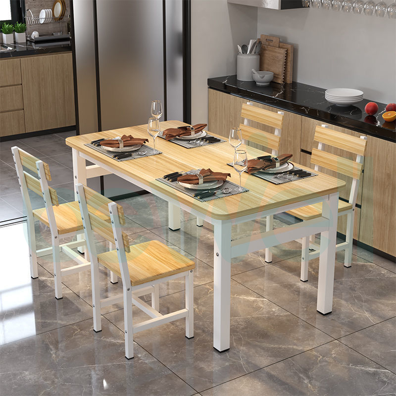 Bewell Dinning Table Set with 4 Chairs Home Restaurant Dinning Table 4 Seater For Living Room ...