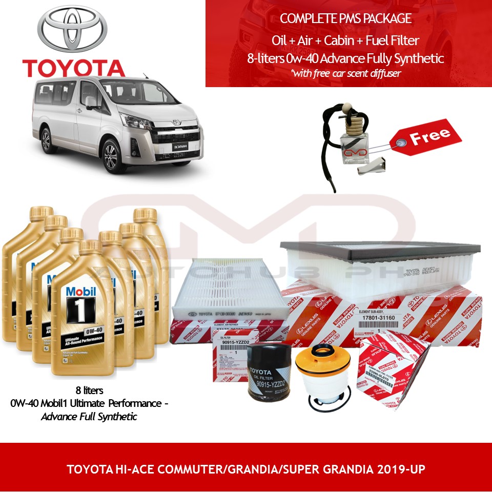 [FULL PMS SET] TOYOTA HI-ACE COMMUTER | GRANDIA 2019-UP | | ENGINE OIL ...