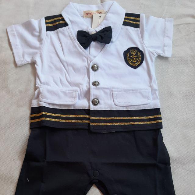 shop : SEAMAN Captain Sailor Baby Infant Costume Hat Romper | Lazada PH