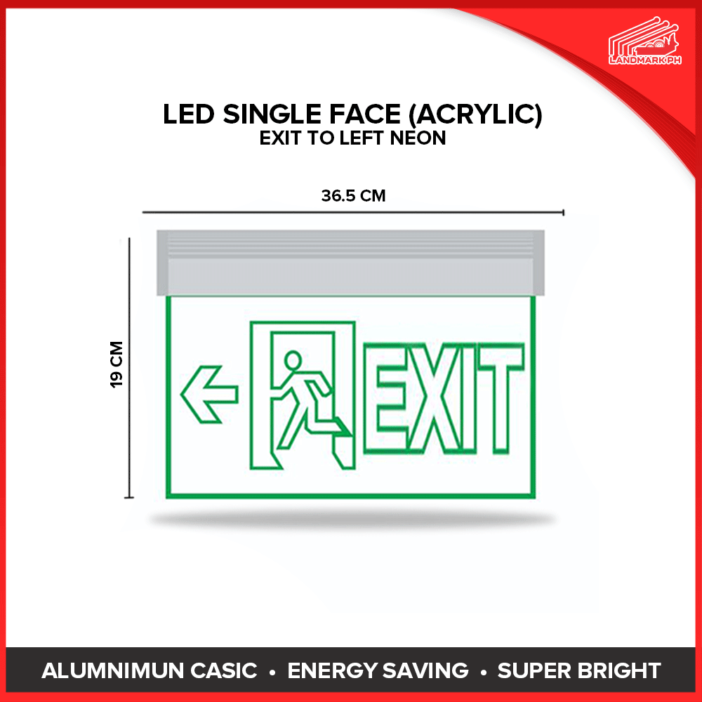 LANDMARK High Quality EXIT LED Light Emergency EXIT / Left Right Double ...