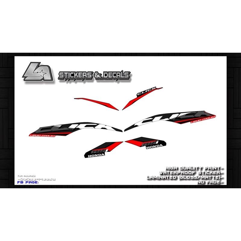 sell like hot cakes Honda click 125i150i v2 stock decals 2021 model ...