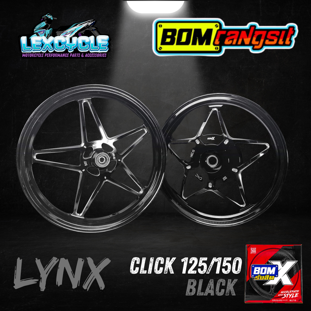 Bom Rangsit BomX Lynx Cnc Mags Click 125/150 Star Mags 14s 5 Spokes ...