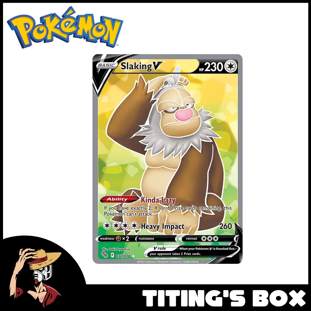 [EN] Pokemon TCG Slaking V 77/78 Full Art - Pokemon Go | Lazada PH