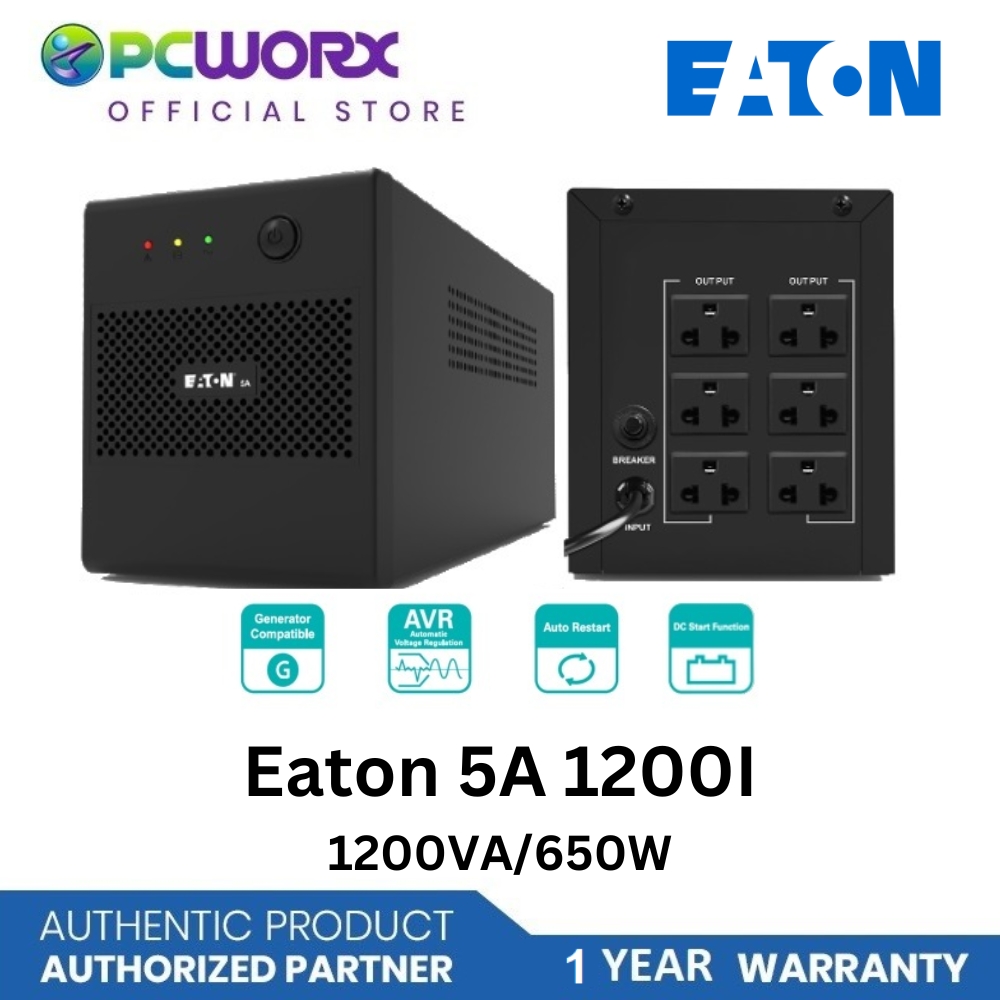 Eaton 5A 1200I-NEMA 1200VA/650Watts Line Interactive | UPS | AVR | UPS ...